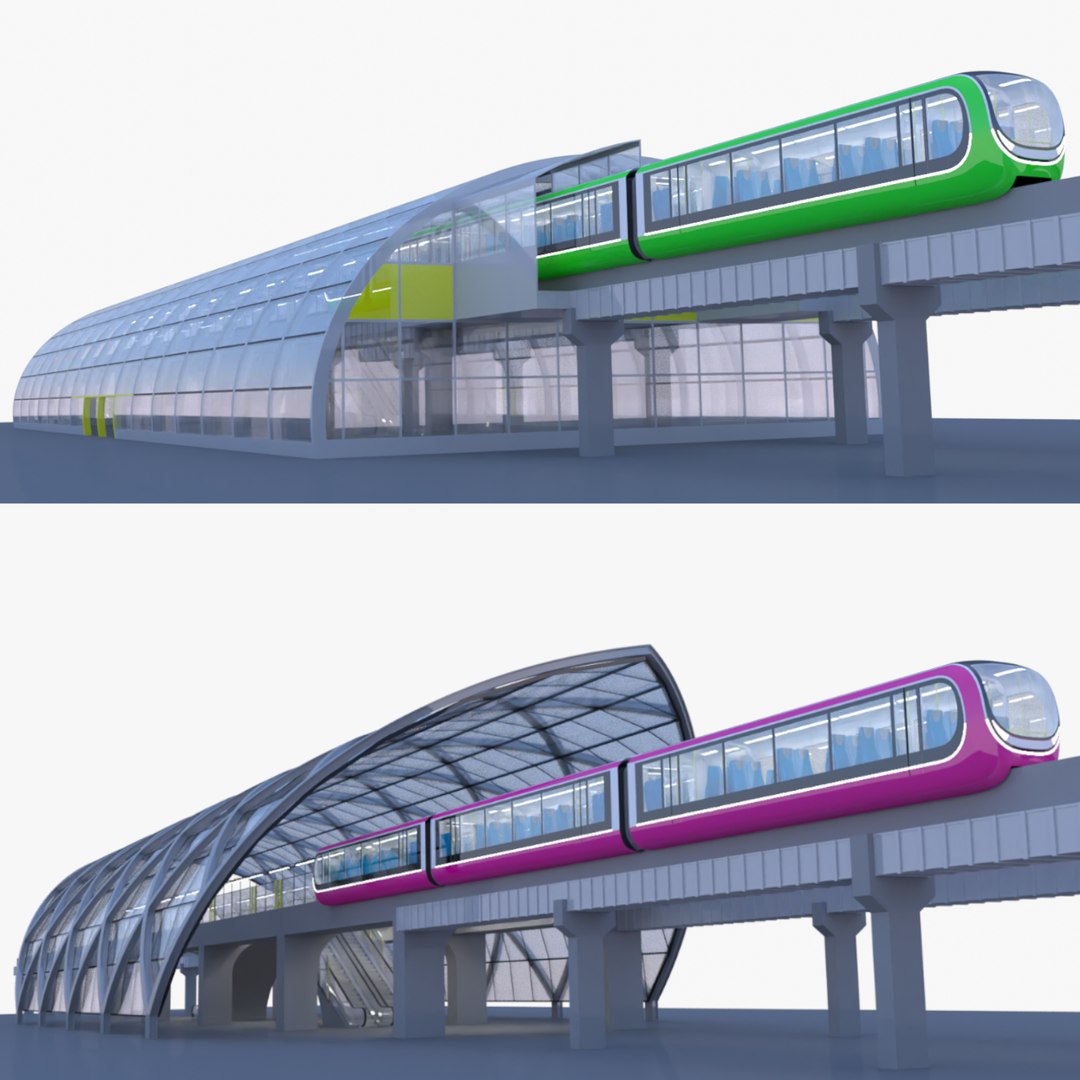 Monorail Stations 2023 Collection Model - TurboSquid 2066246