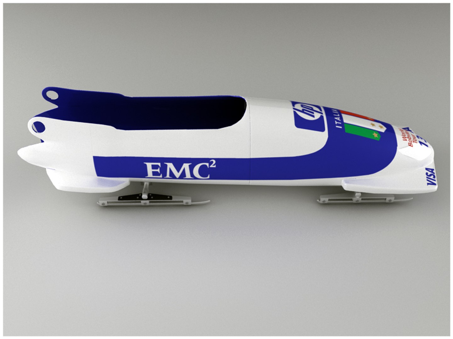 3d Model Bobsleigh Sled - Italy