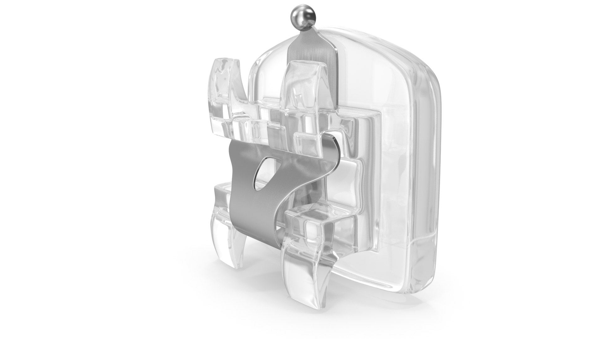 3D Ceramic Self Ligating Dental Braces Bracket V10 - TurboSquid 2081764