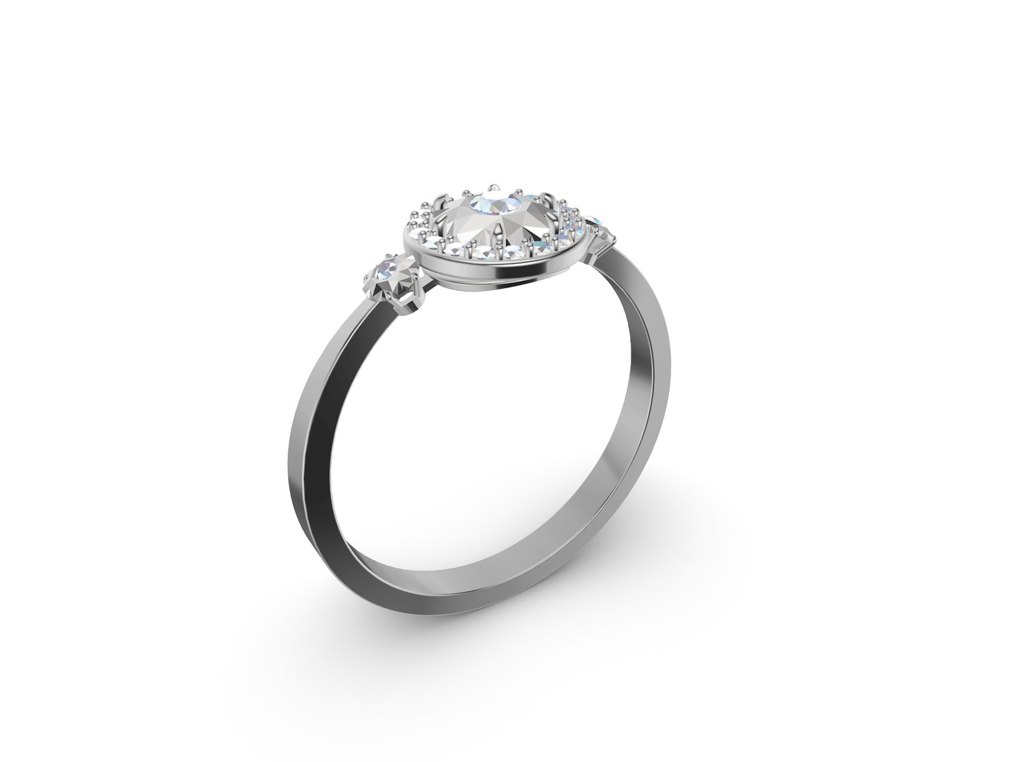 Engagement Ring Miracle Plate Setting 3D Model - TurboSquid 2323287