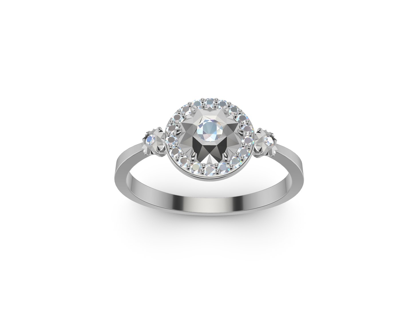 Engagement Ring Miracle Plate Setting 3D Model - TurboSquid 2323287