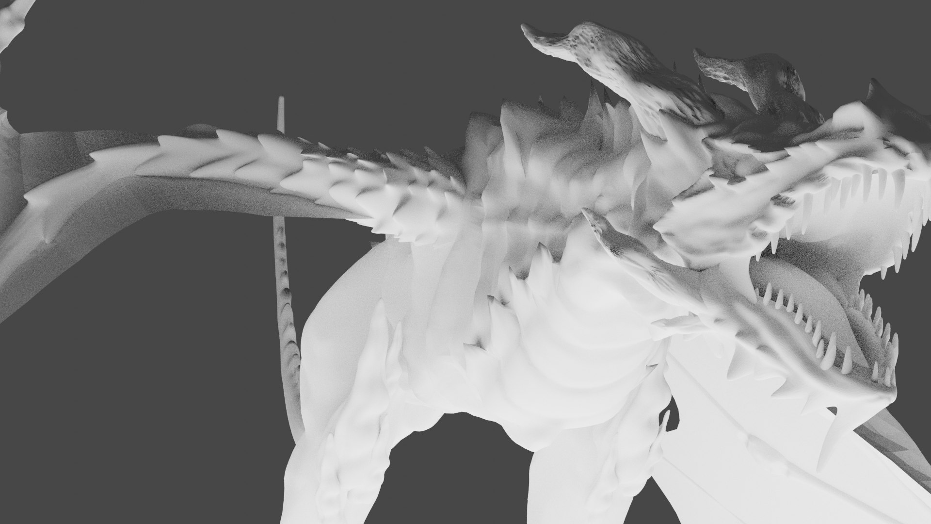 DRAGON WITH BONES model - TurboSquid 1849745