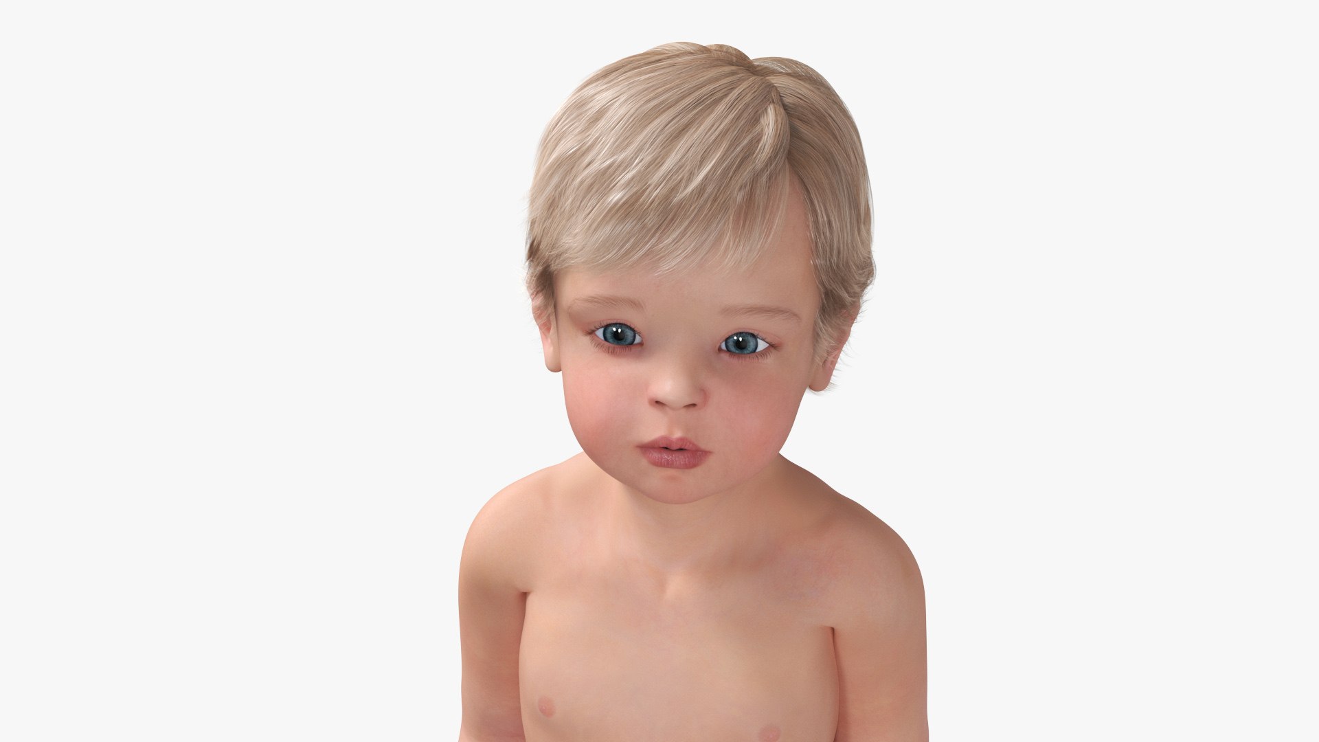 3D Boy Aged 1 Year In Diaper Standing Pose - TurboSquid 2269855