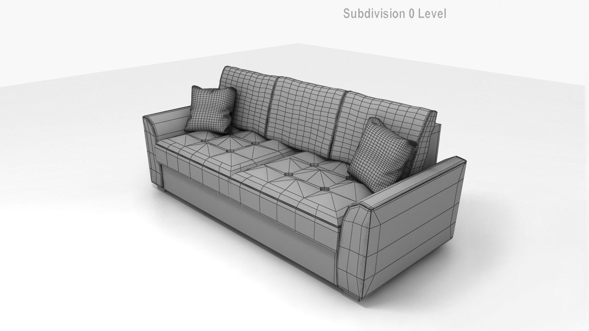 Green velvet sofa model - TurboSquid 1743480