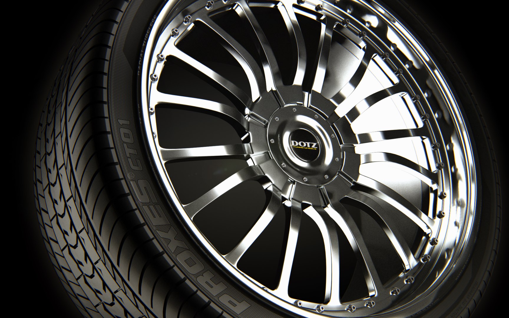 3d wheel rim tire model
