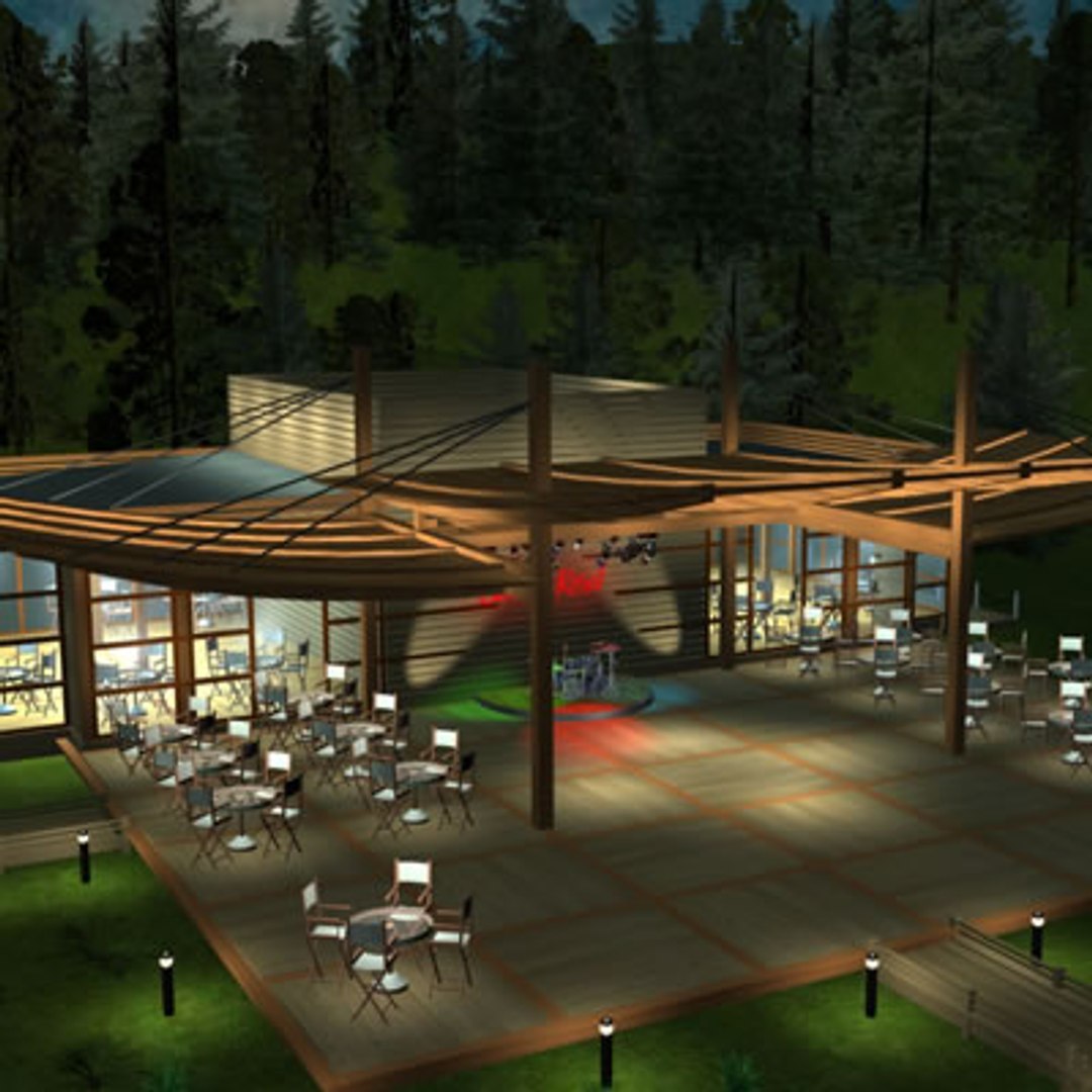 Restaurant Building 3d Max