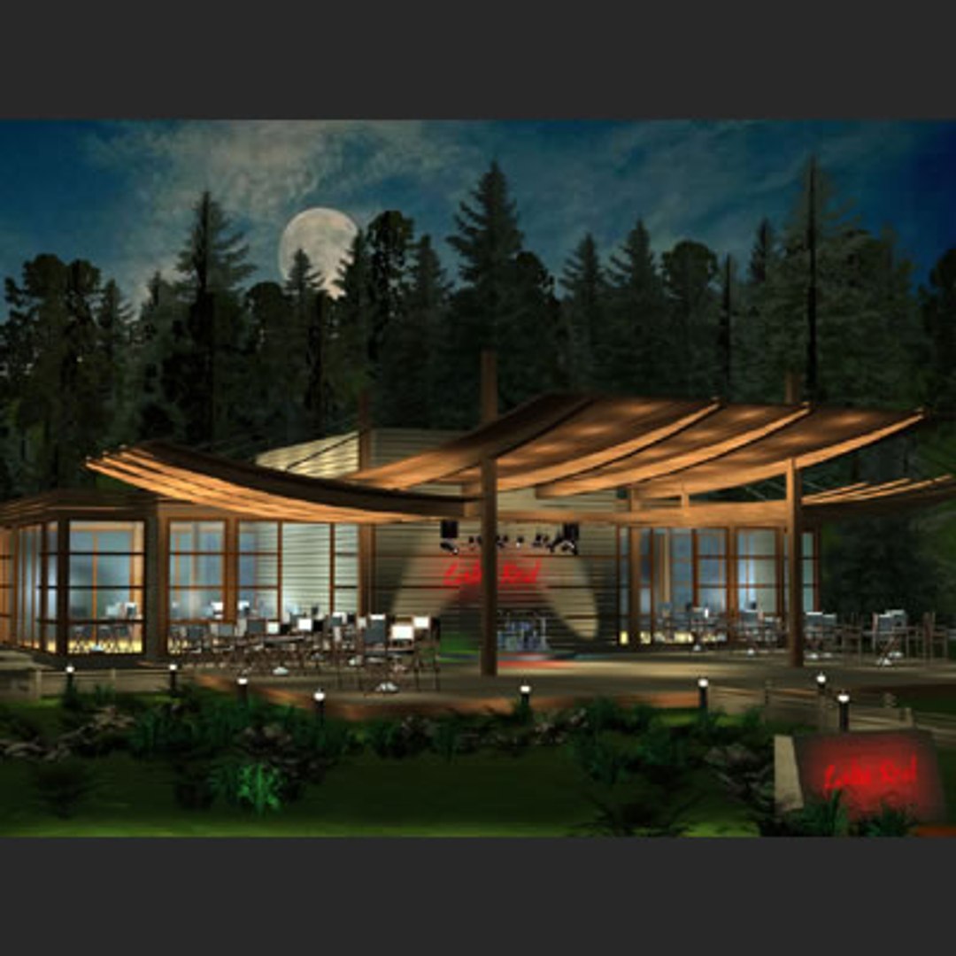 Restaurant Building 3d Max