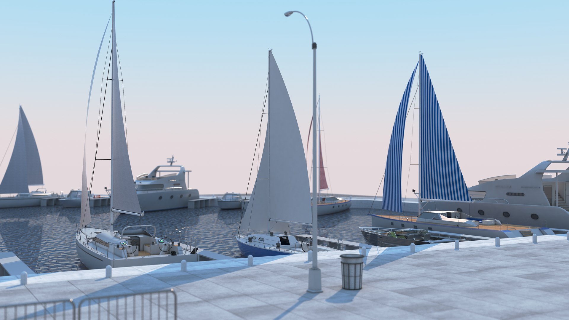 3D Yacht Marina Model - TurboSquid 1767973