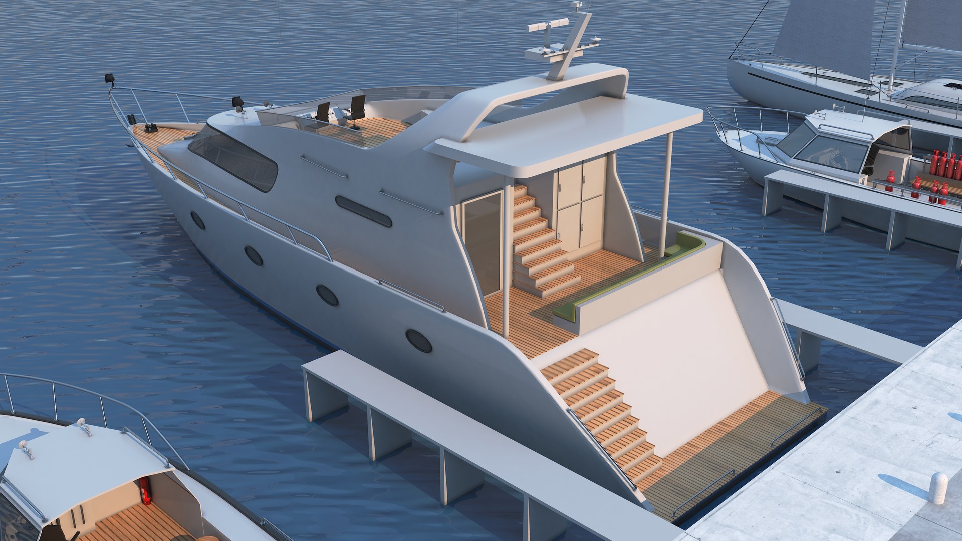 3D Yacht Marina Model - TurboSquid 1767973