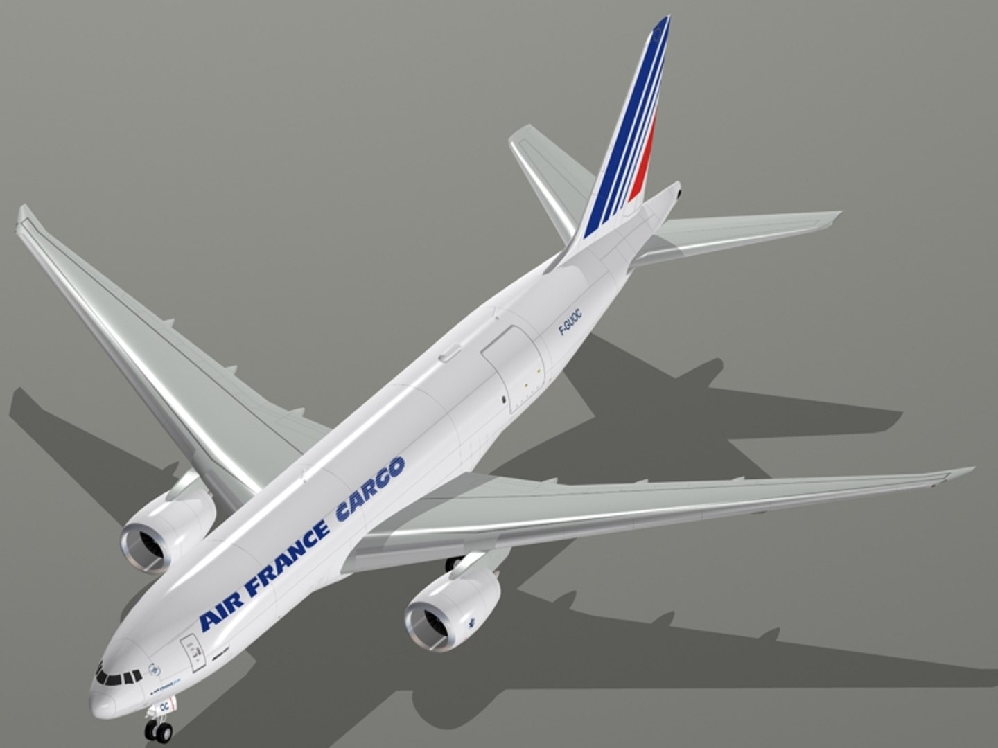 3d B Air France Cargo Model