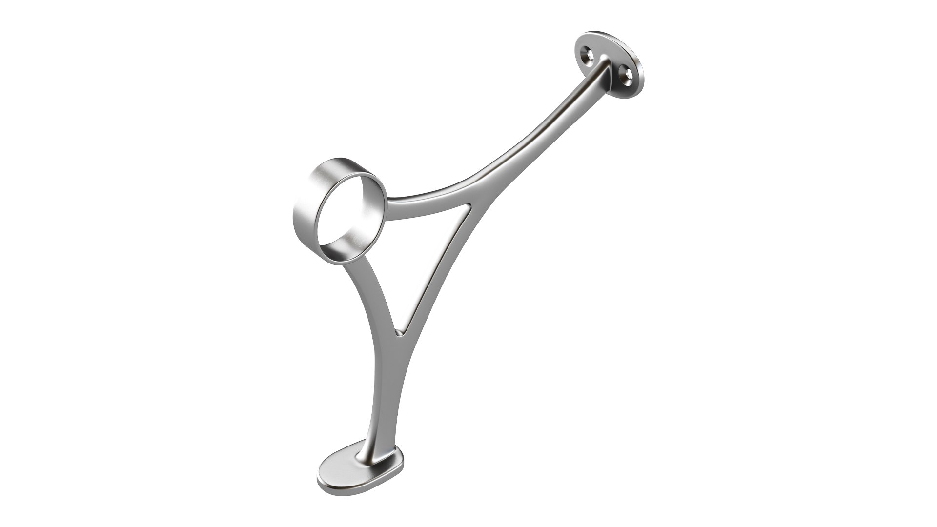 3D Polished Solid Brass Wall Mount Bar Bracket For Hanging Rail ...