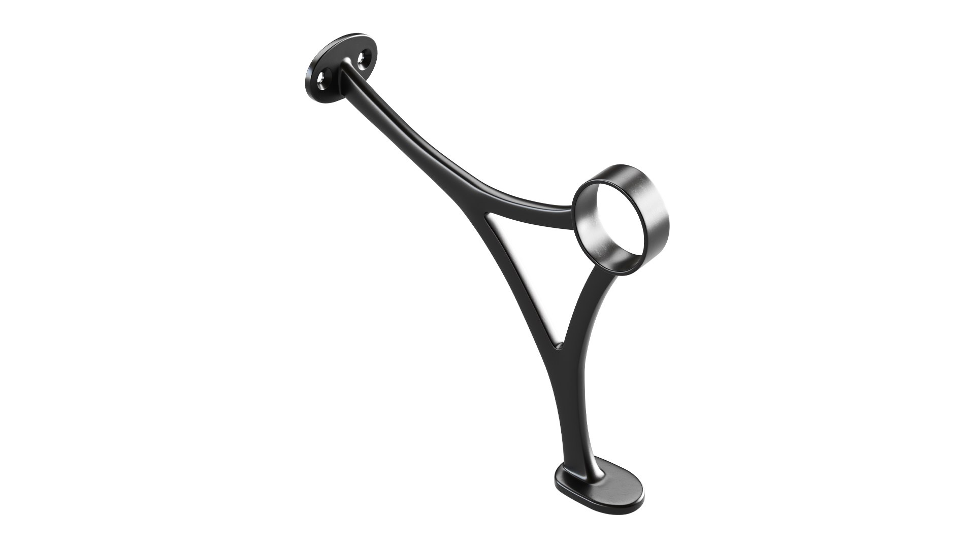 3D Polished Solid Brass Wall Mount Bar Bracket For Hanging Rail ...