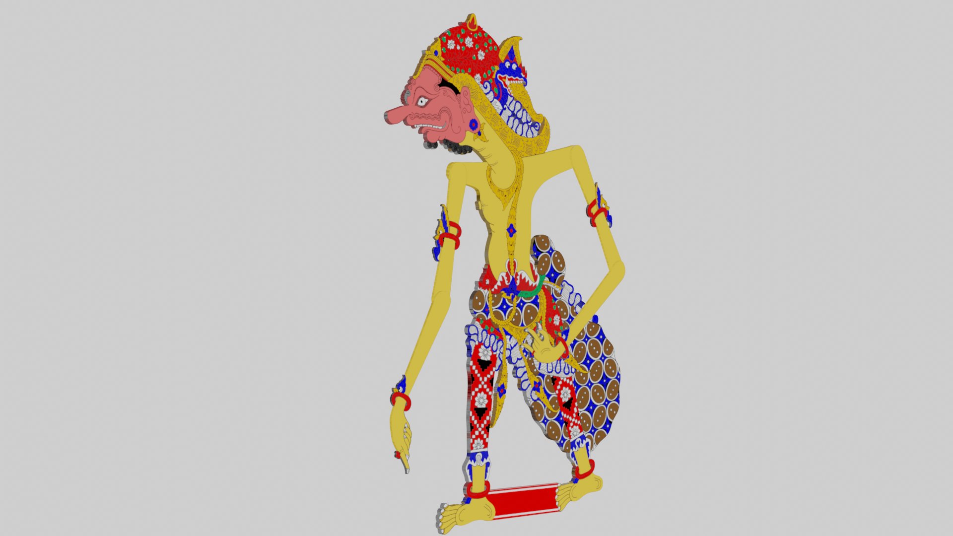 3D Model Wayang Kulit Sengkuni - TurboSquid 2268503