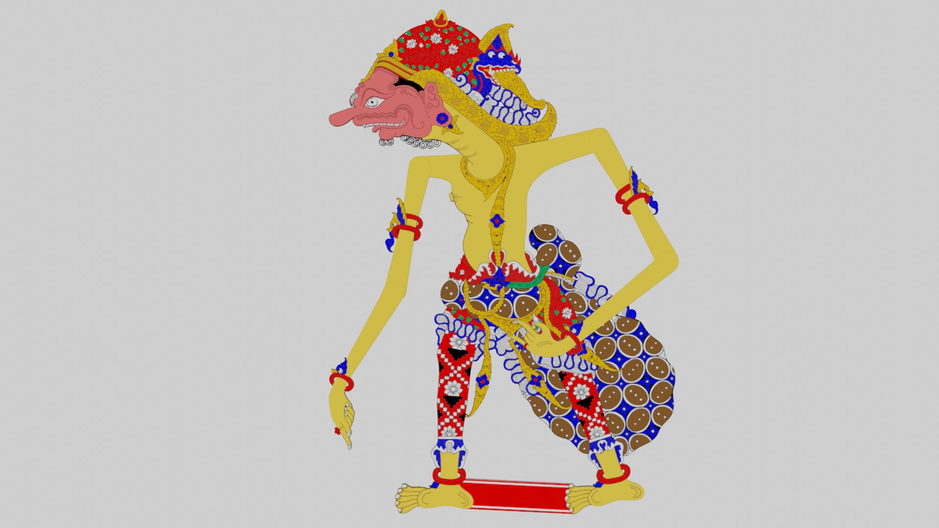 3D Model Wayang Kulit Sengkuni - TurboSquid 2268503