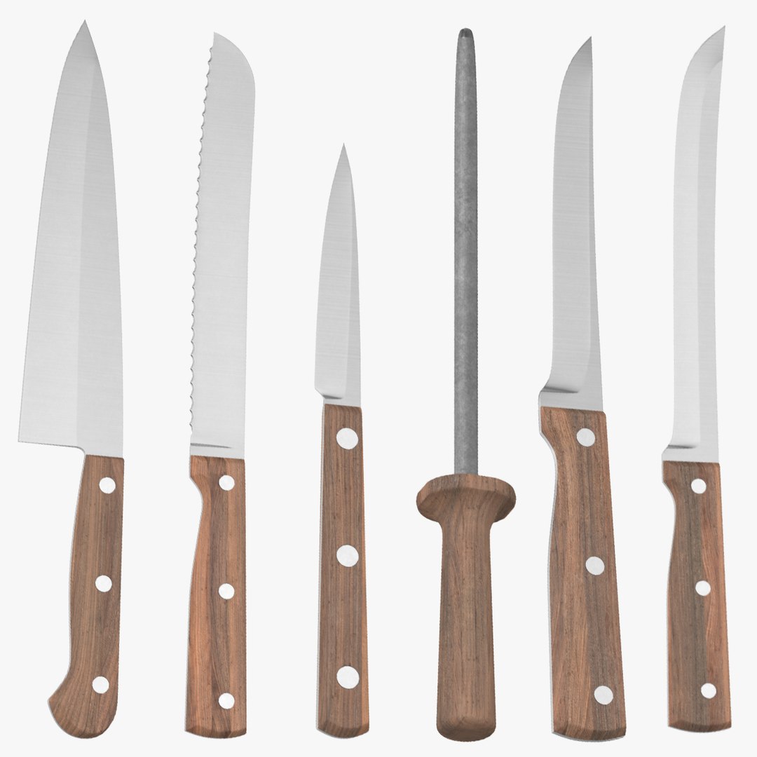 Wooden Handled Kitchen Knifes Max
