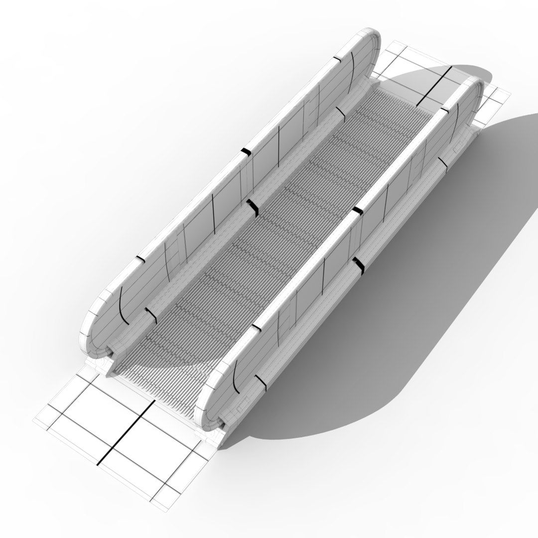 3d Airport Moving Walkway Model