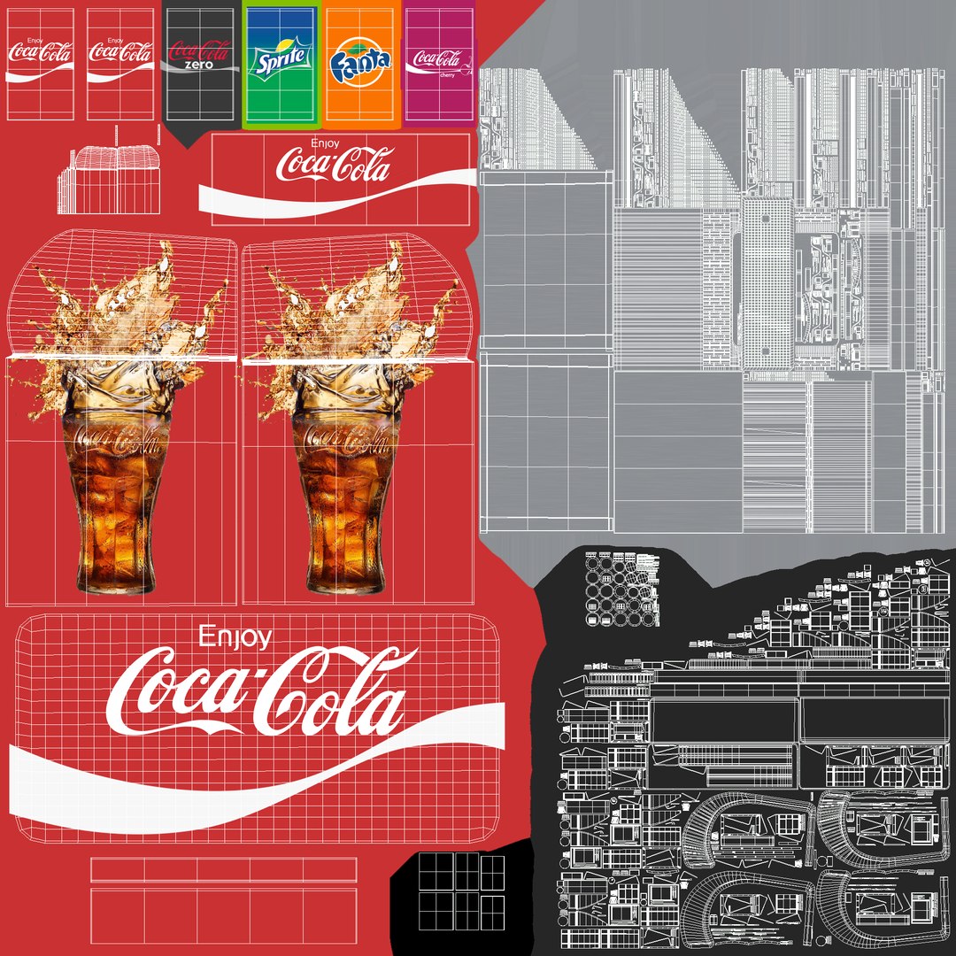 3D Detailed Cocacola Soda Fountain - TurboSquid 1950845