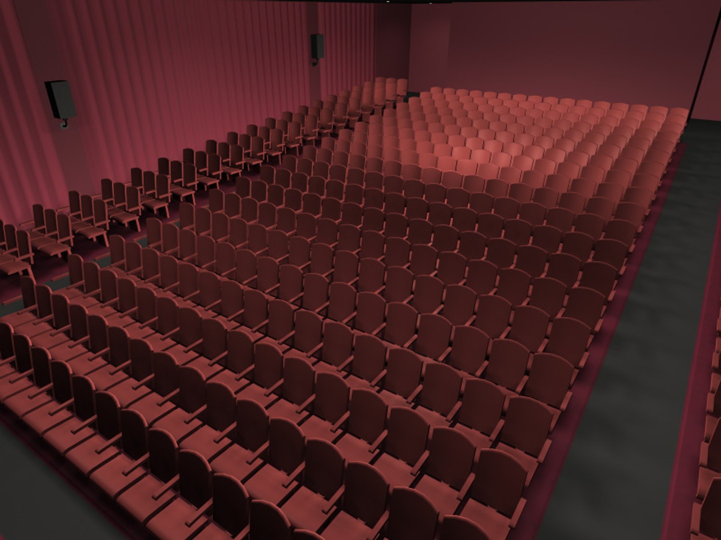 3d movie theater model