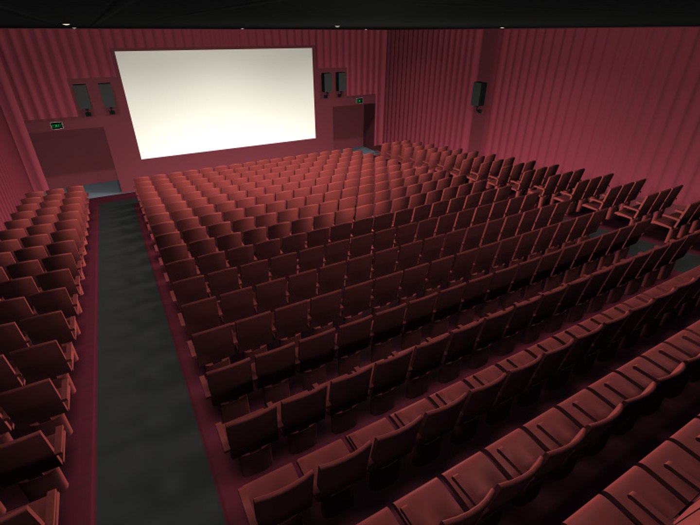3d movie theater model