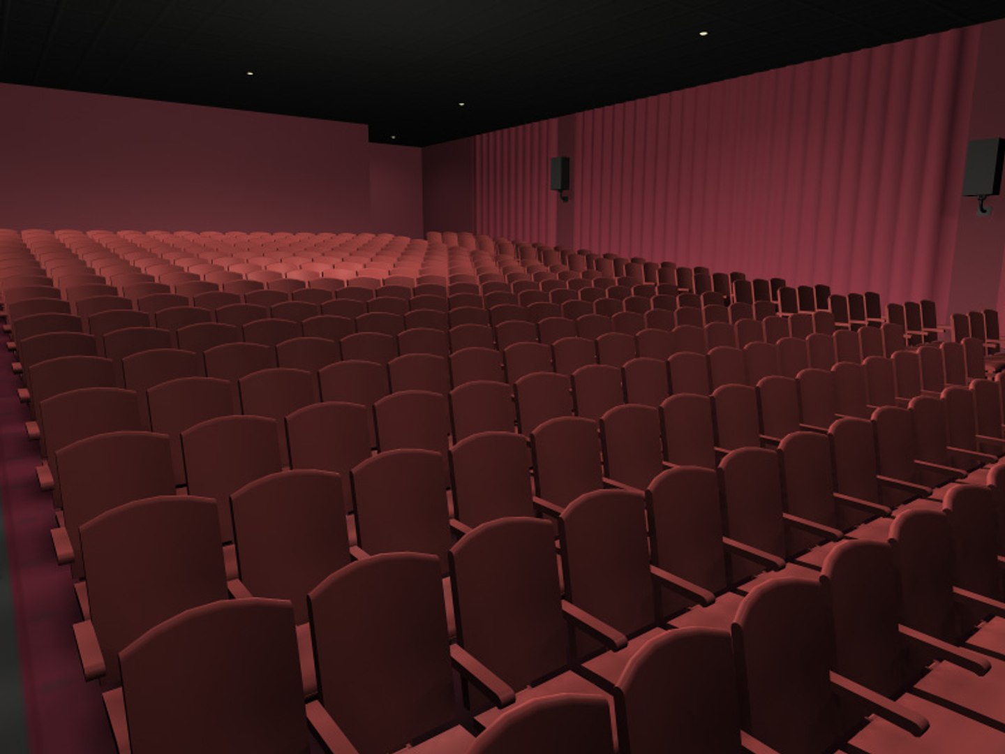 3d movie theater model