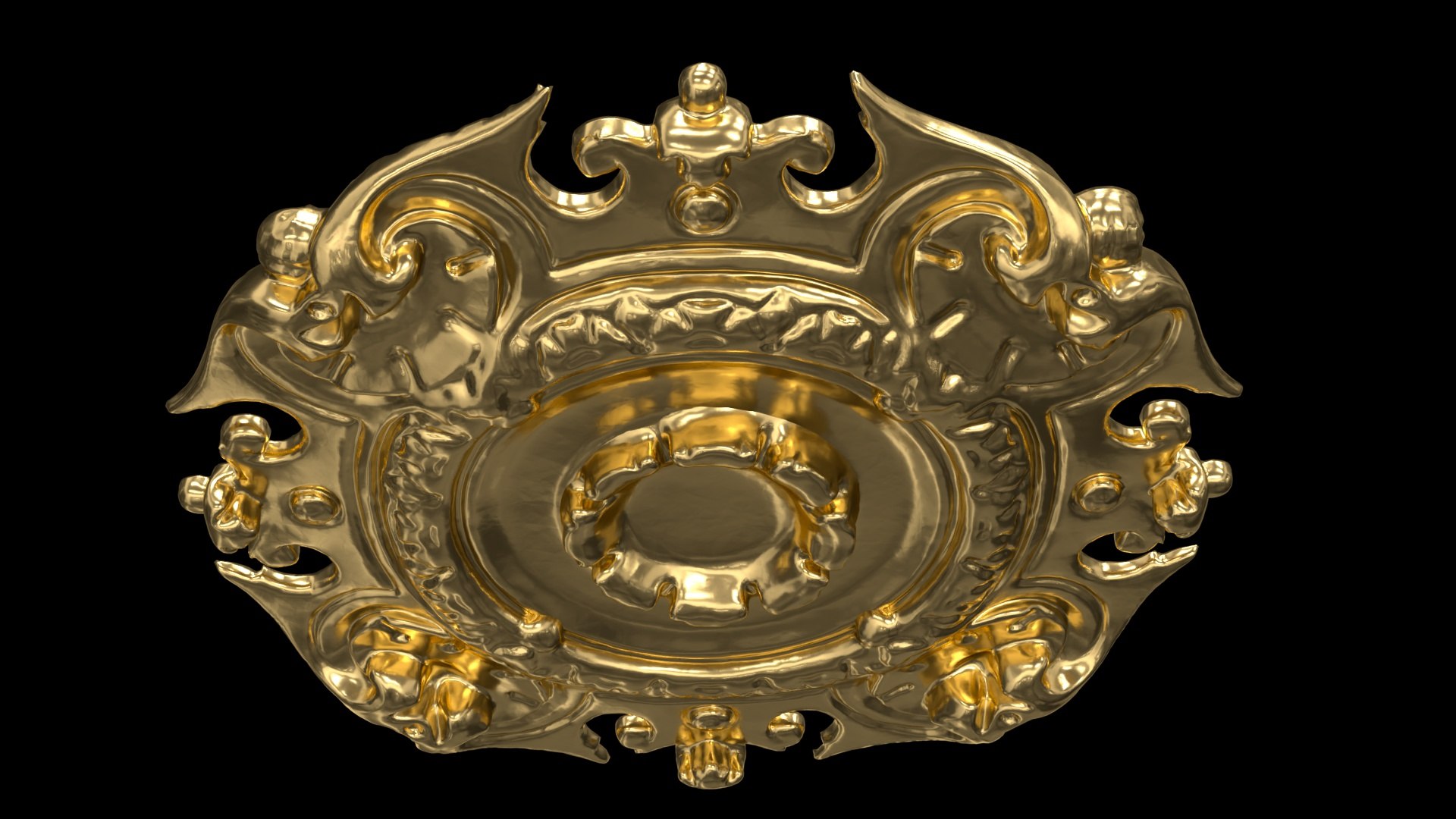 Ceiling Sockets Gypsum Plaster DR175 model - TurboSquid 2034594