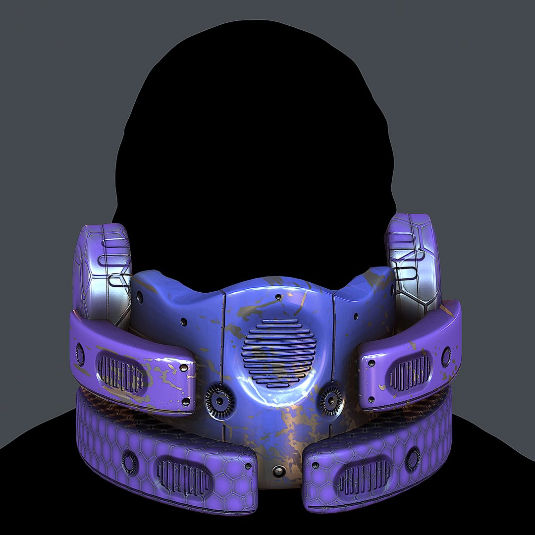 3D 3D Gas Mask Respirator Scifi Futuristic Model - TurboSquid 1746108