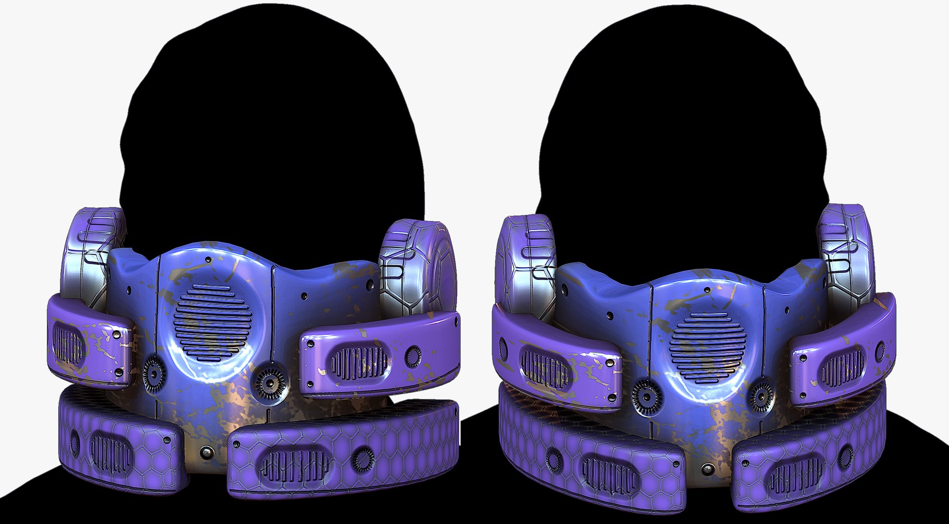 3D 3D Gas Mask Respirator Scifi Futuristic Model - TurboSquid 1746108