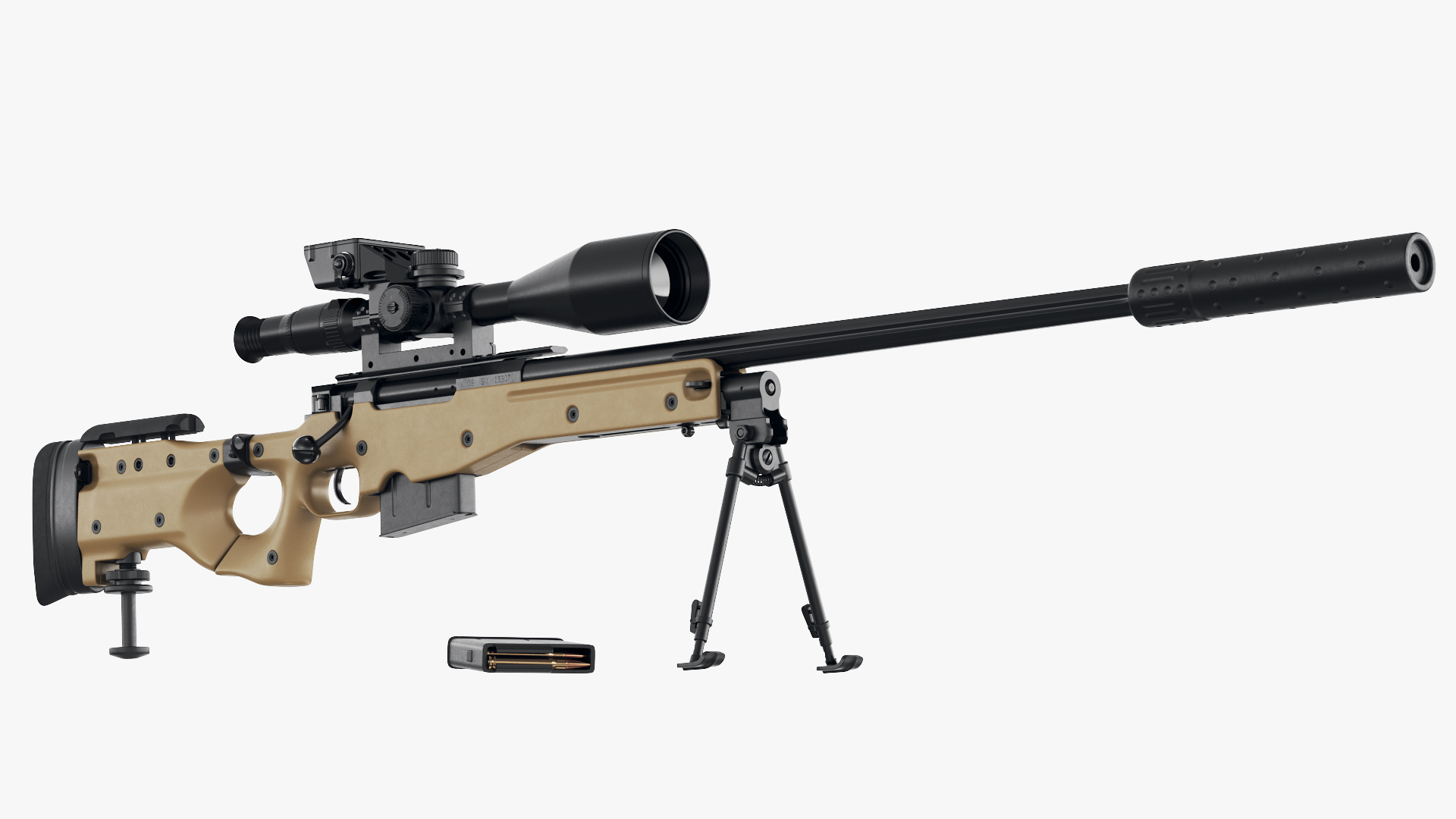 Accuracy International AWM L115A3 Modelo 3D - TurboSquid 1873425