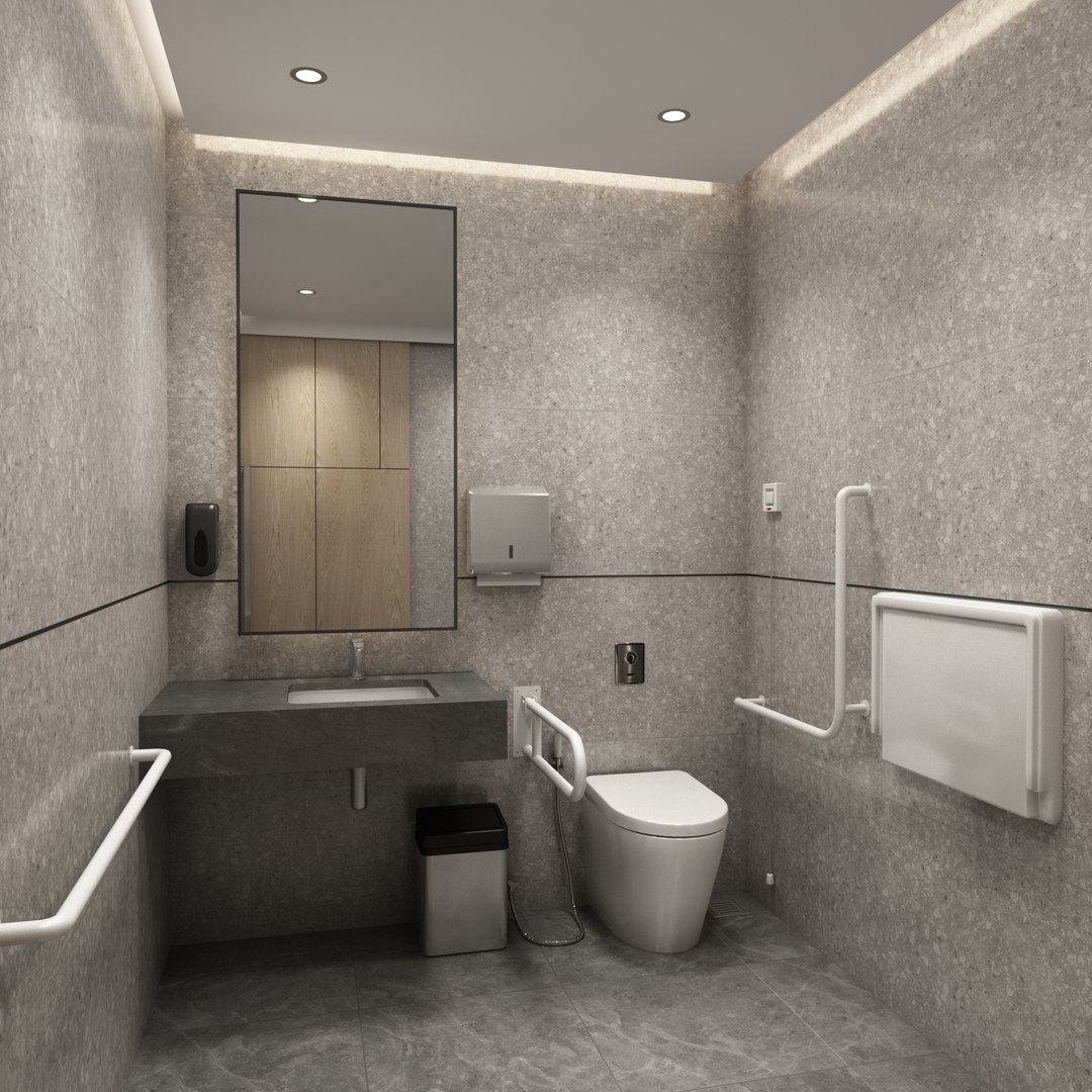 3D Handicap Toilet Model - TurboSquid 2019190