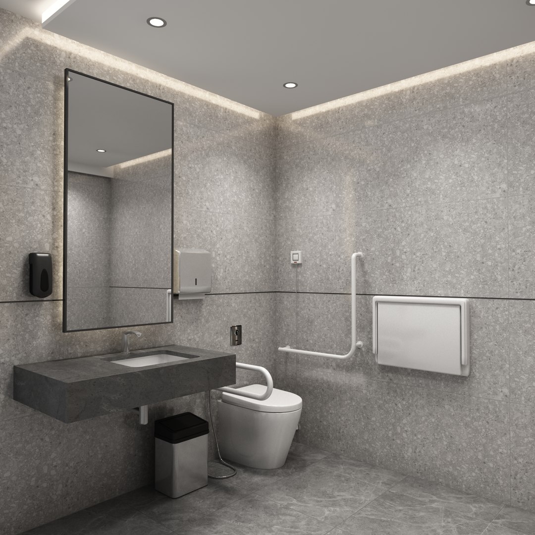 3D Handicap Toilet Model - TurboSquid 2019190