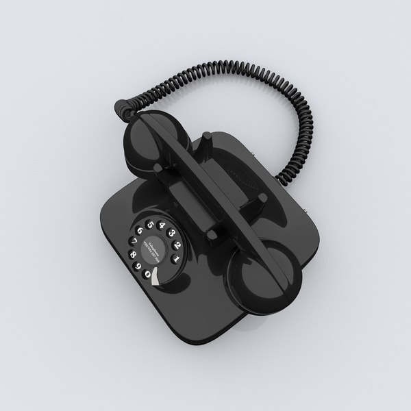 old telephone 3d obj