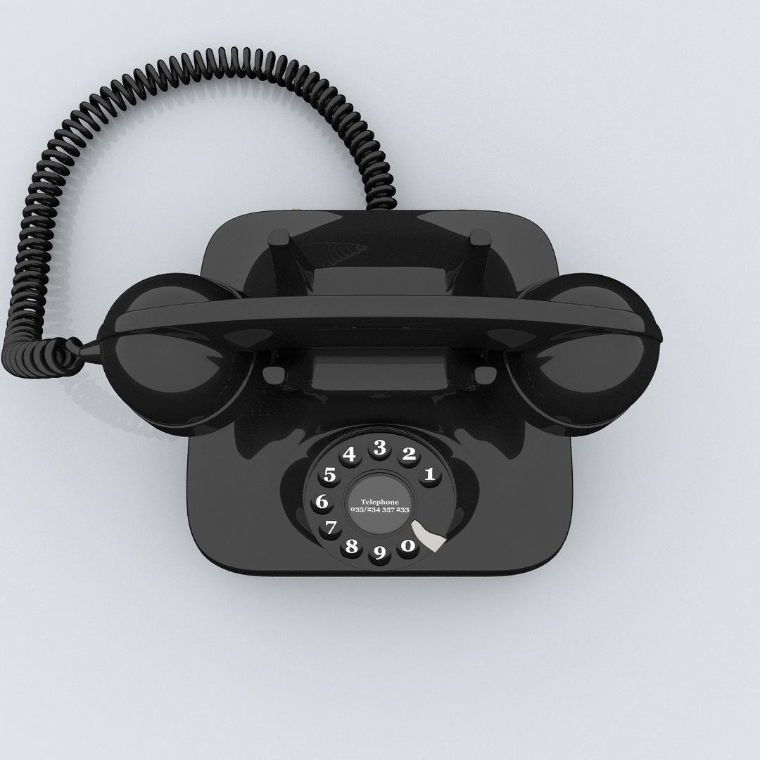 old telephone 3d obj