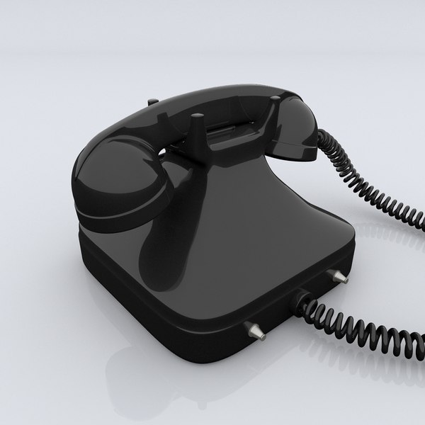 old telephone 3d obj