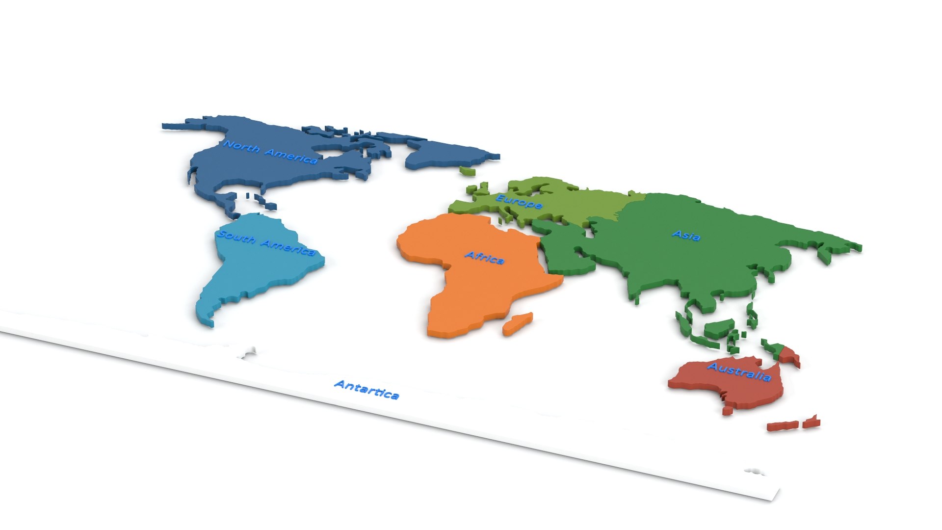 World Continents 3D Model - TurboSquid 1269609