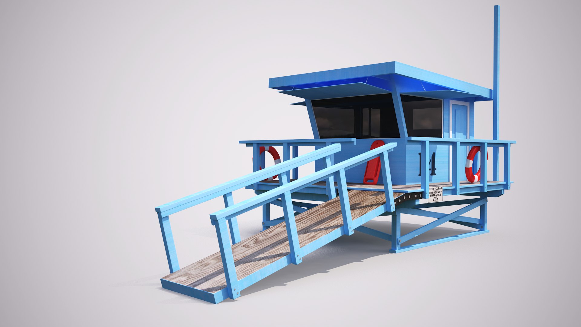 3D Lifeguard House Guard Model - TurboSquid 1652203