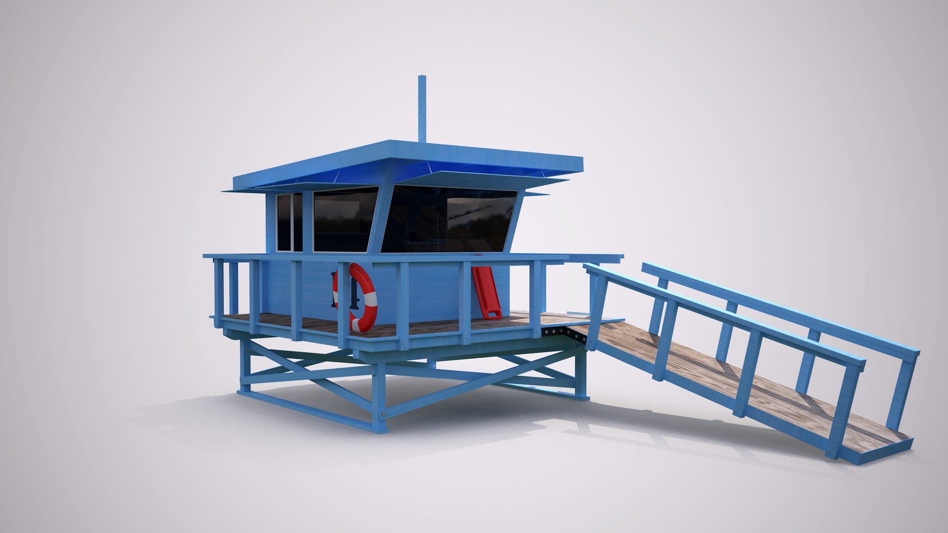 3D Lifeguard House Guard Model - TurboSquid 1652203