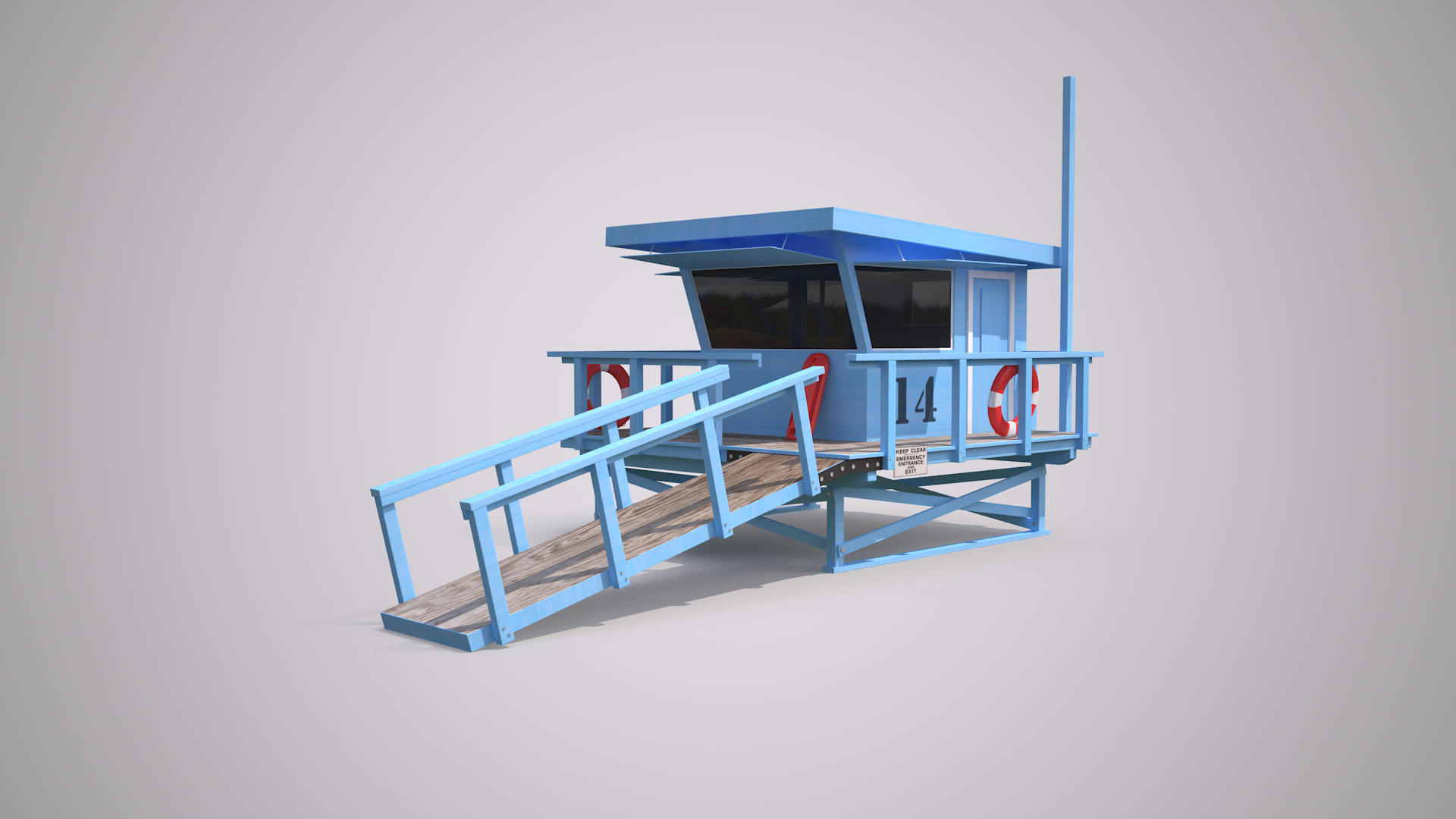 3D Lifeguard House Guard Model - TurboSquid 1652203