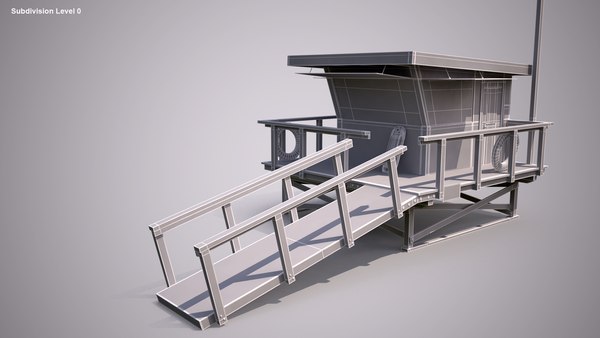 3D lifeguard house guard model - TurboSquid 1652203