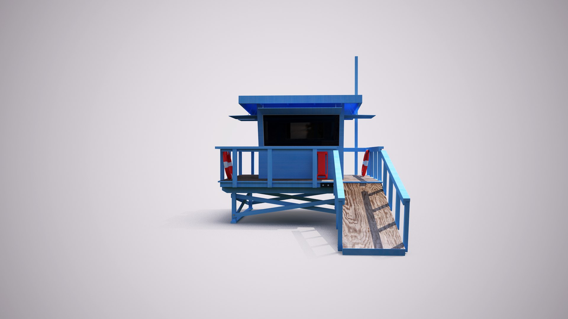 3D Lifeguard House Guard Model - TurboSquid 1652203