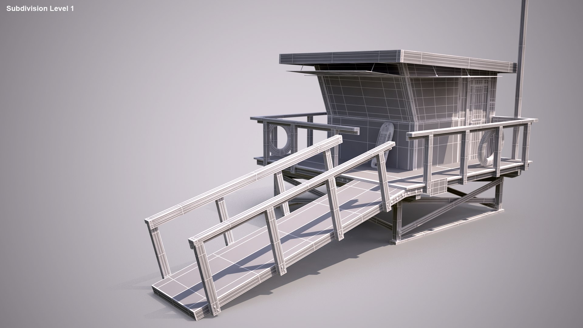3D Lifeguard House Guard Model - TurboSquid 1652203