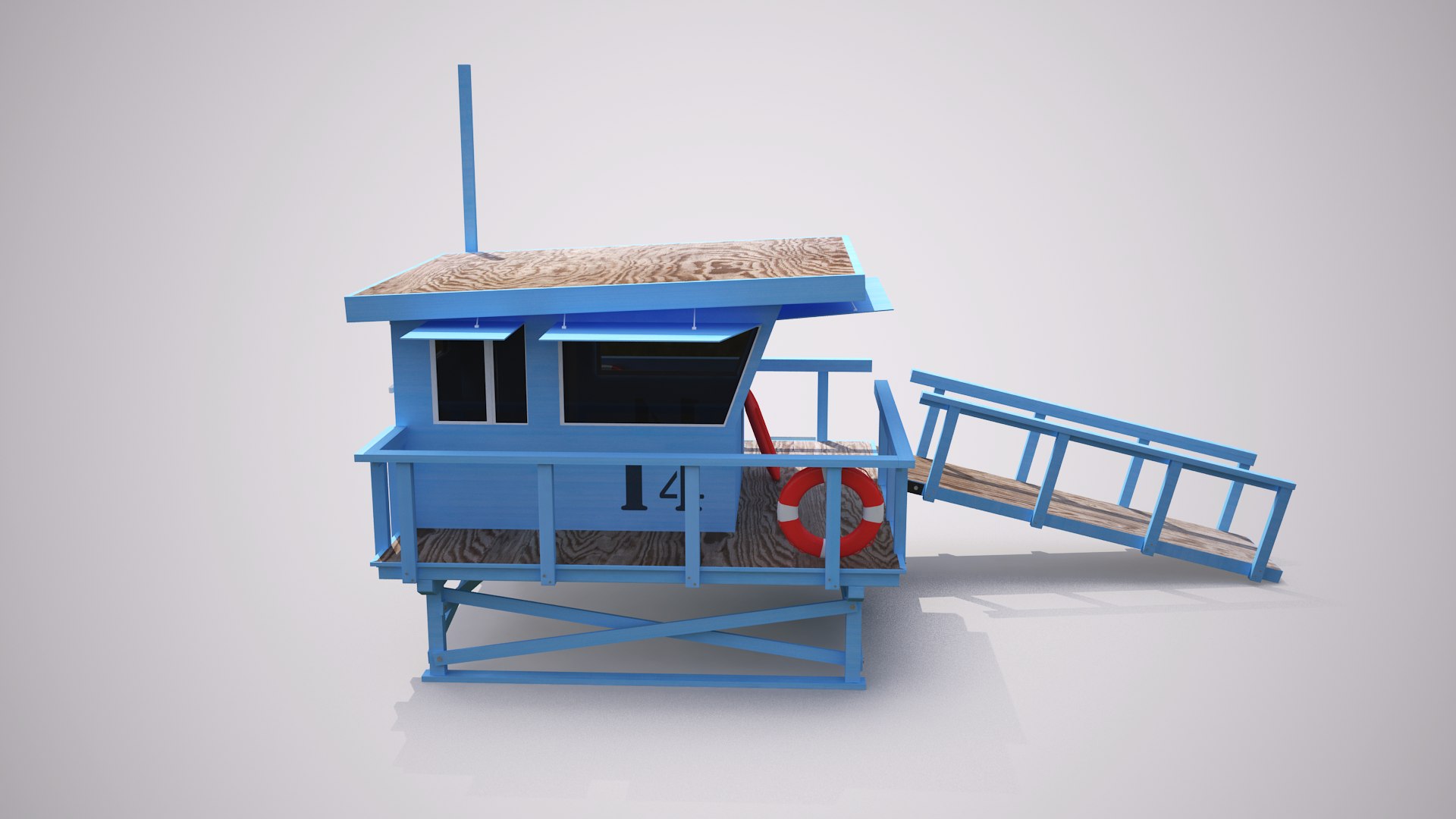 3D Lifeguard House Guard Model - TurboSquid 1652203