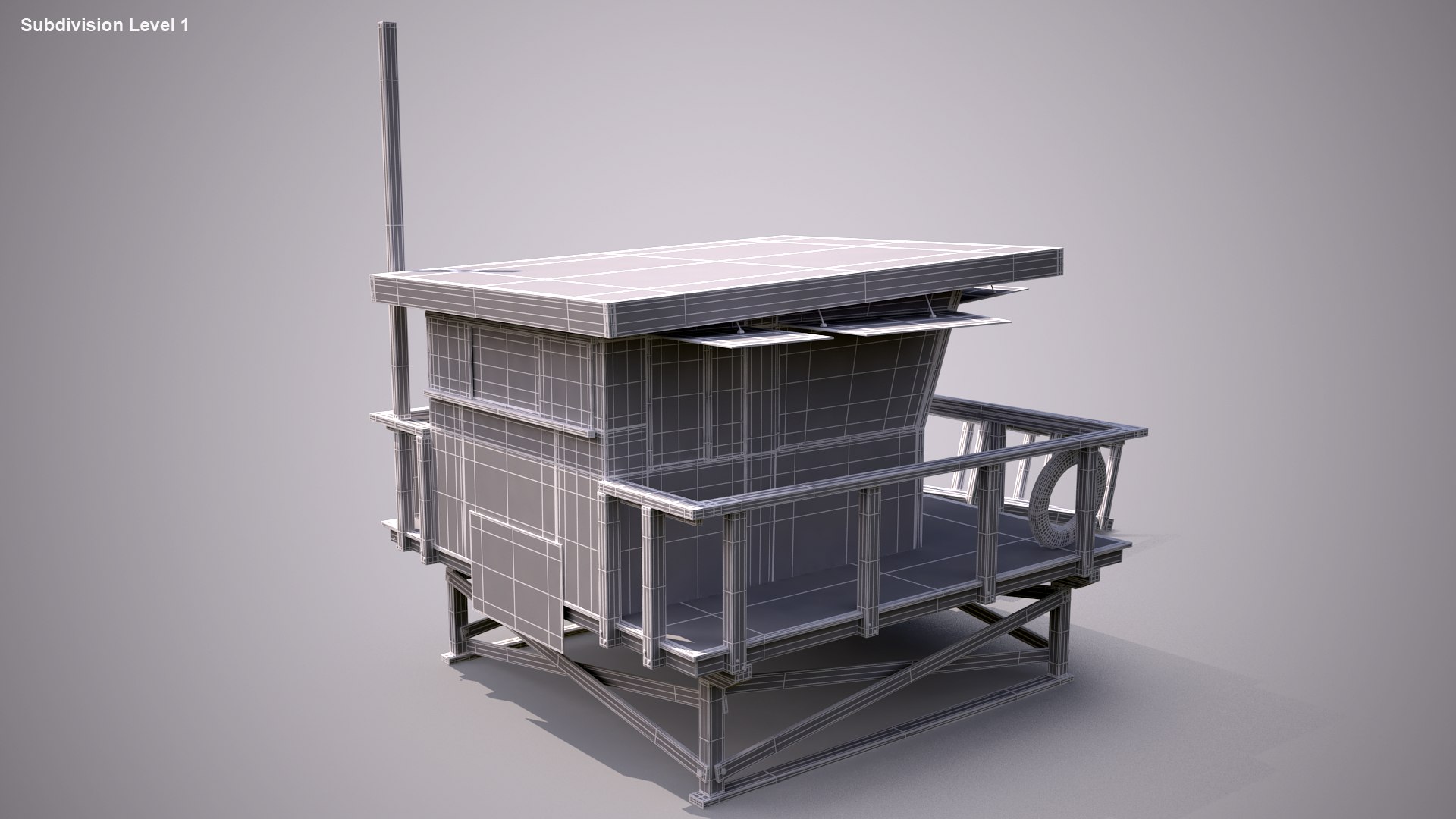 3D Lifeguard House Guard Model - TurboSquid 1652203