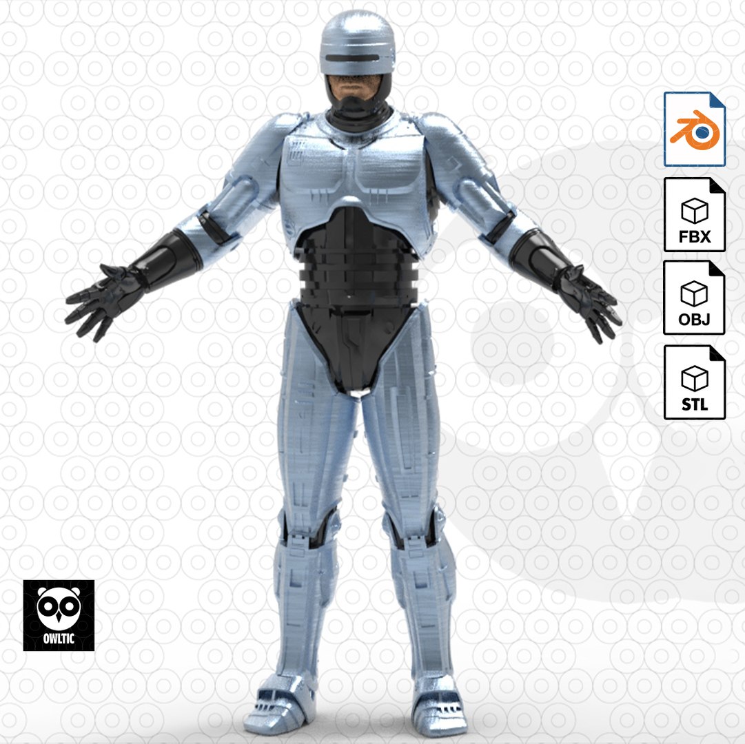 机械战警3D模型 - TurboSquid 2201597