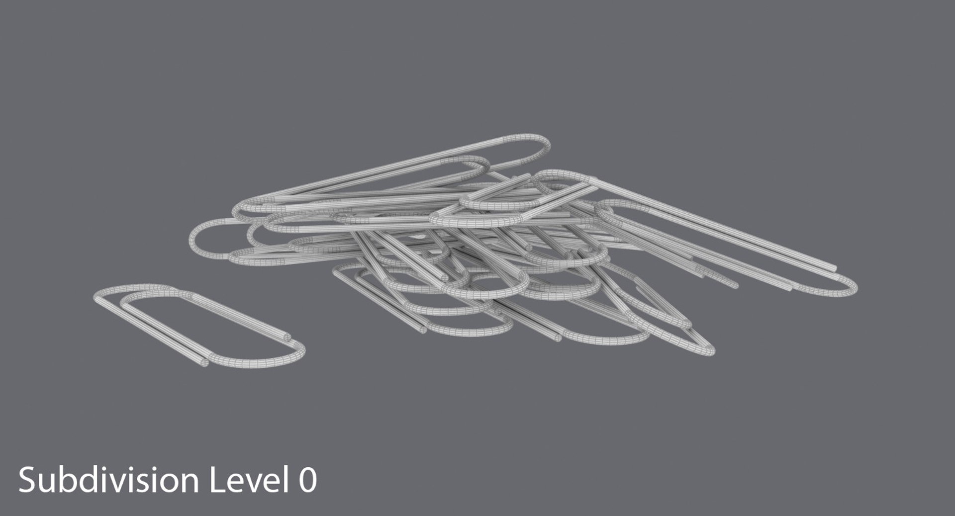 3d paperclip 02 model