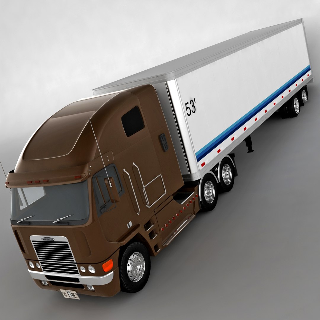 freightliner argosy trailer 3d max