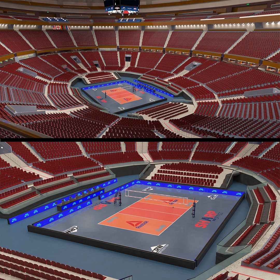 Volleyball Stadium 3D - TurboSquid 2097039