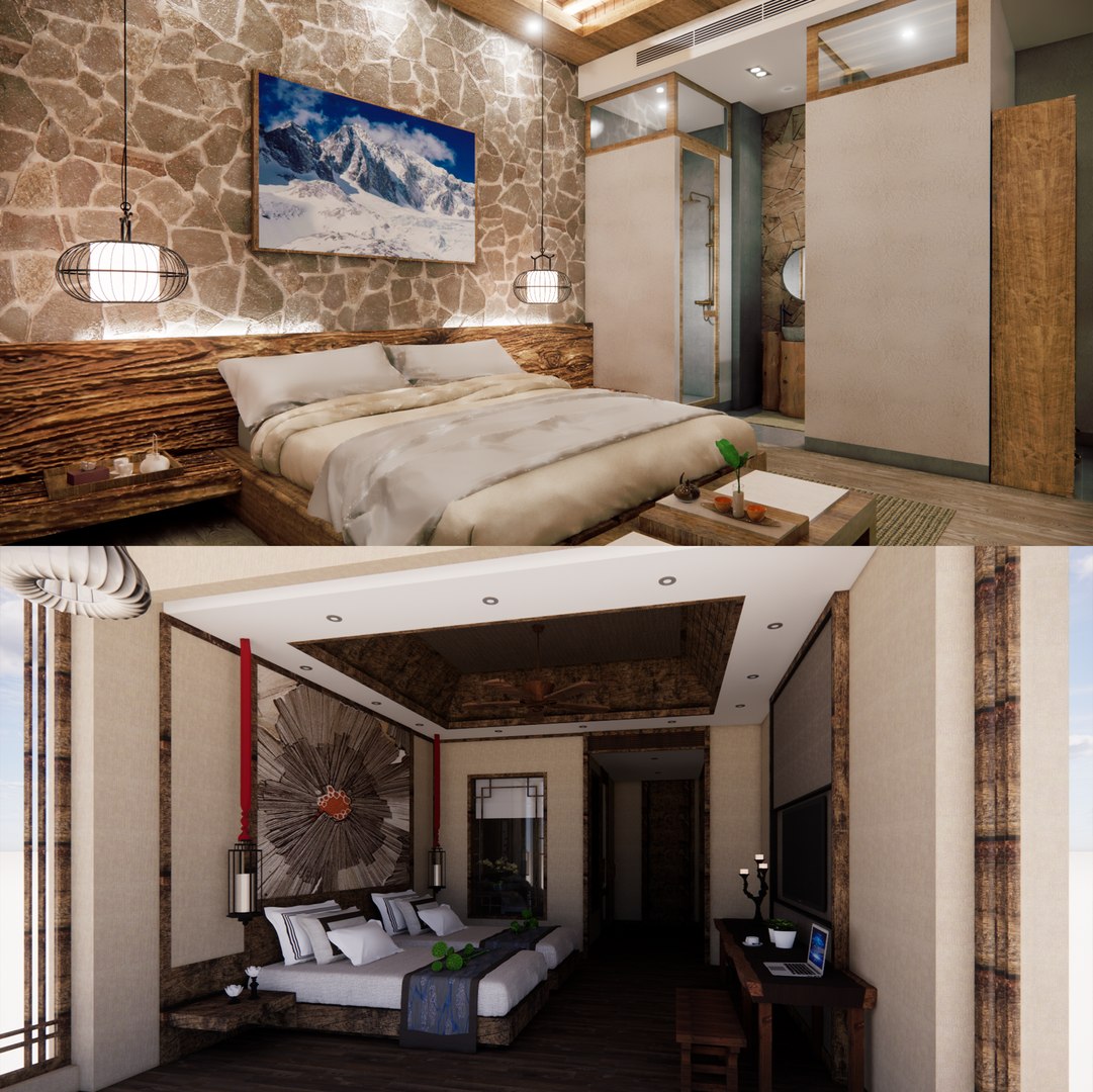 3D Hotel Room -B1 Model - TurboSquid 2491760