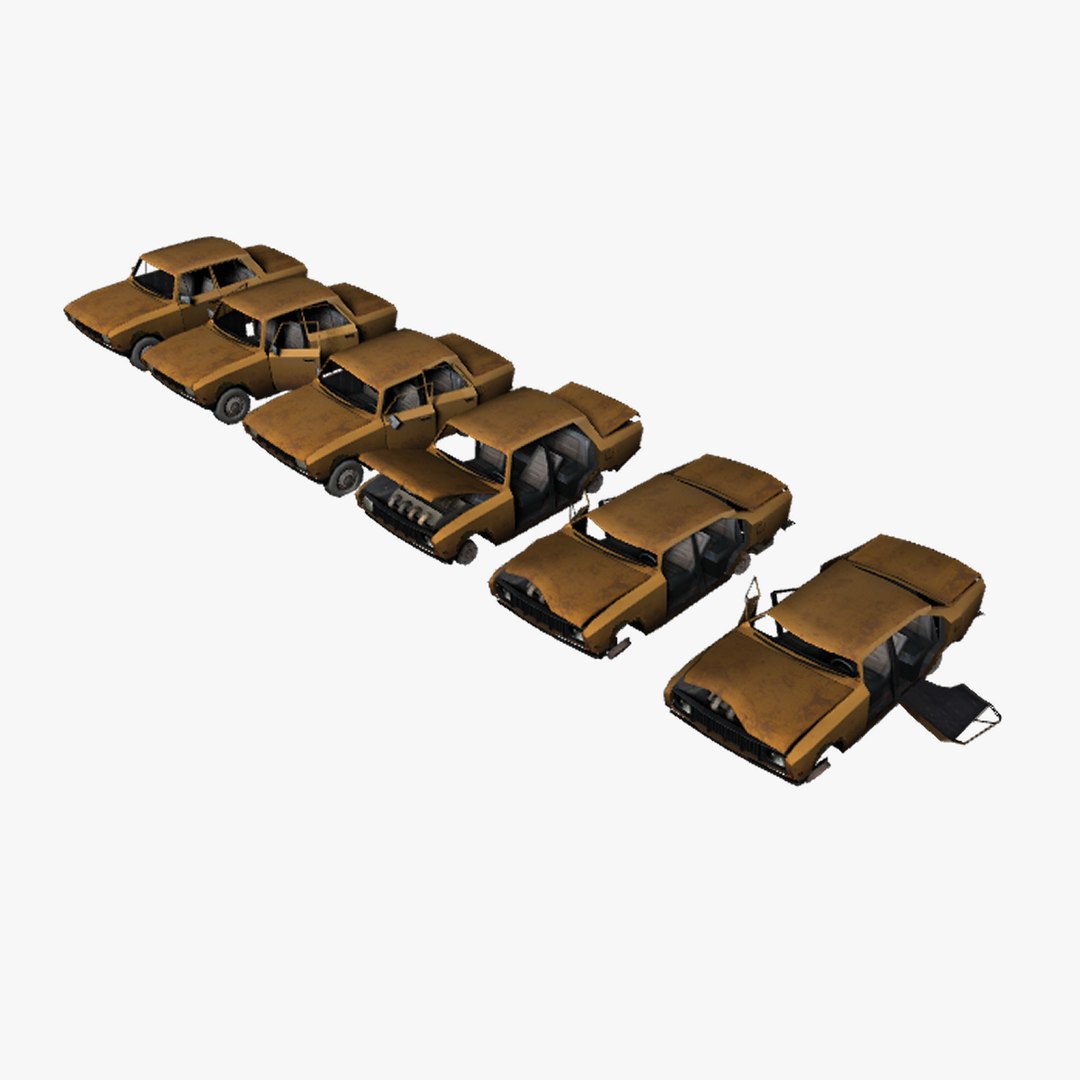 Old Damaged Car Model - TurboSquid 1615078