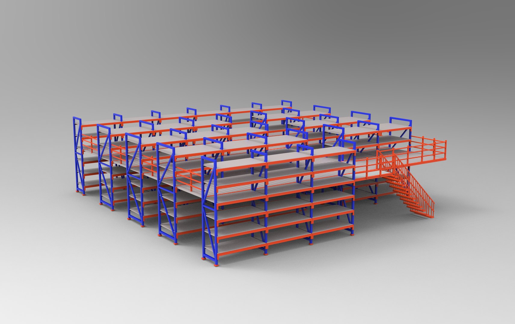 3D Mild Steel Ware House Rack 3D Model Model - TurboSquid 2468512