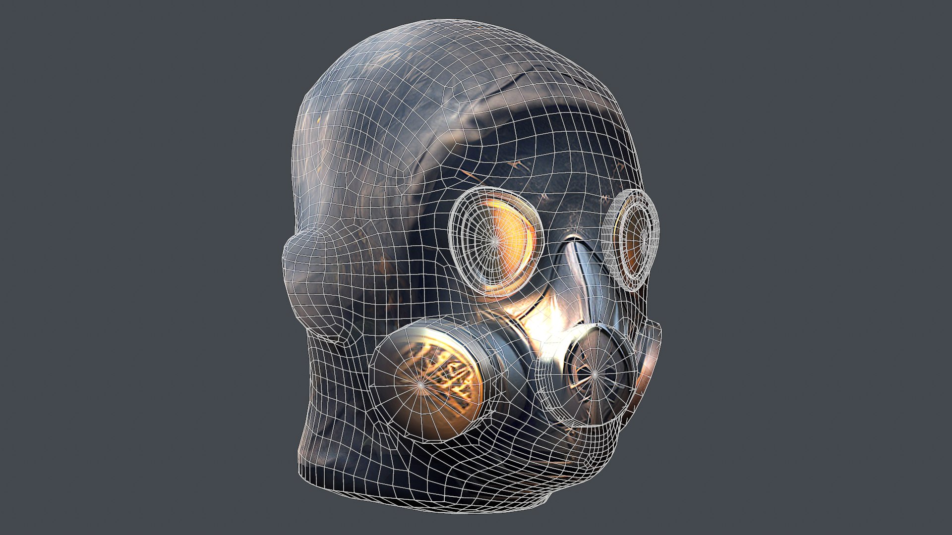 3D Model 3D Gas Mask Helmet 3d Model Military Combat Protectio Model ...